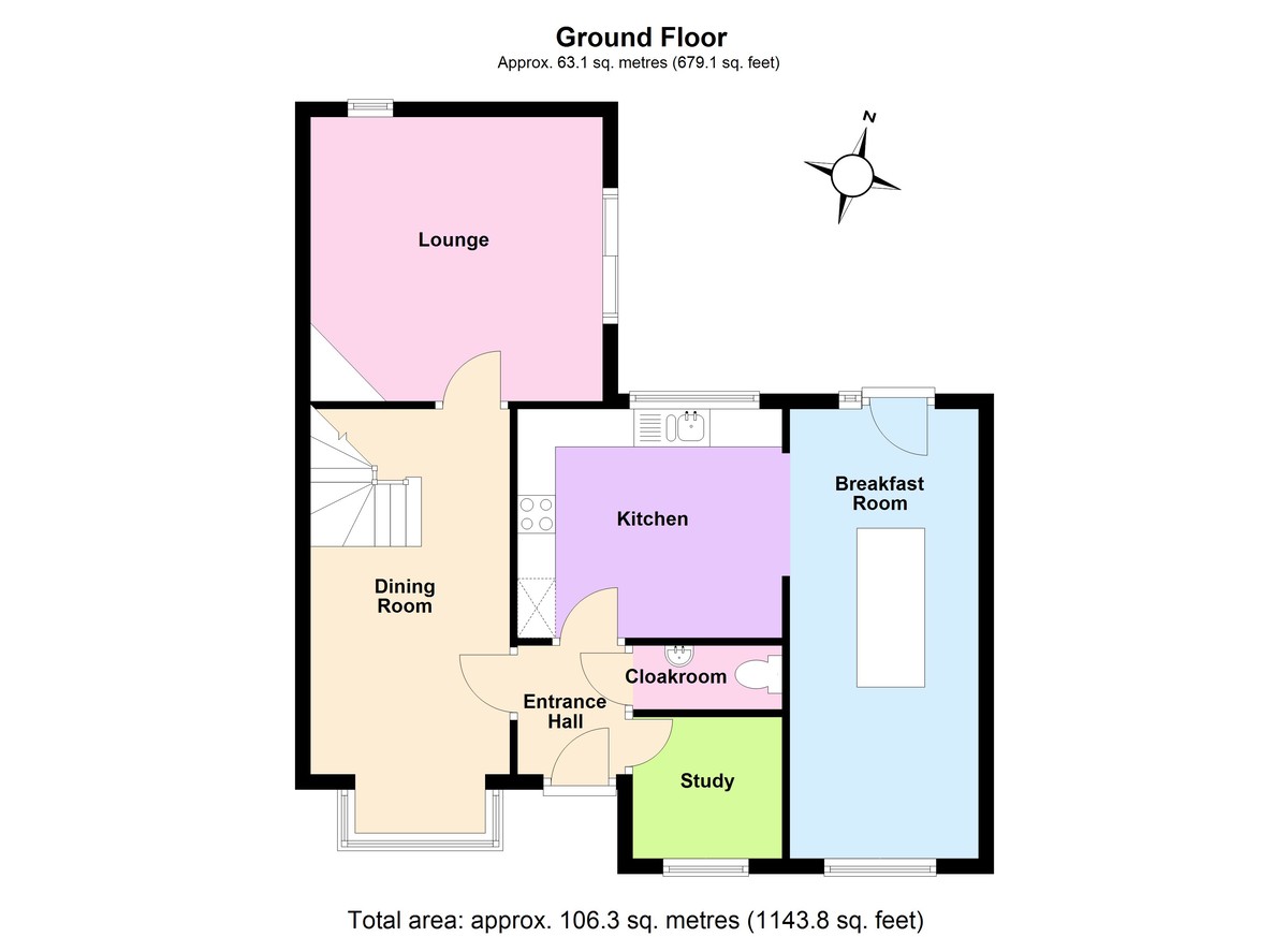 3 bedroom property for sale in Chatsworth Drive, Wellingborough, NN8 5FB