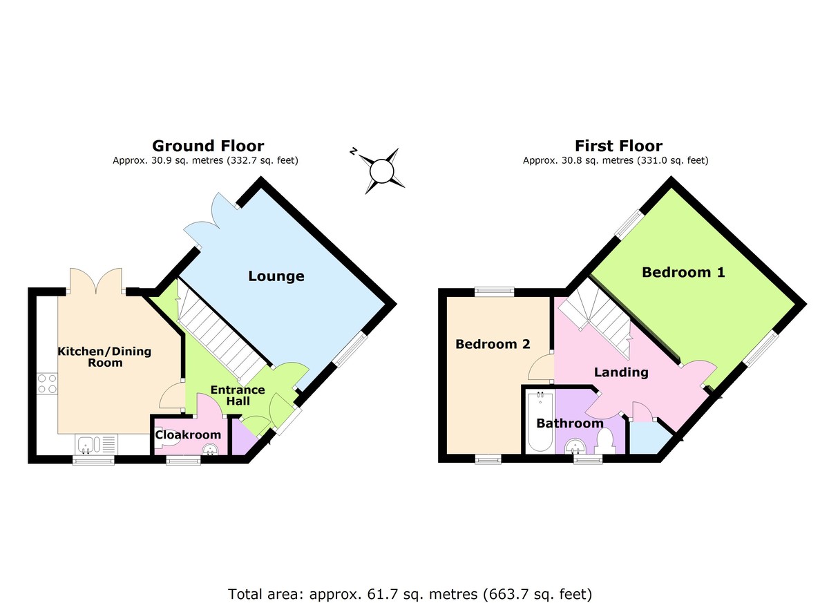 2 bedroom property for sale in Whitley Close, Irthlingborough, NN9 5GN
